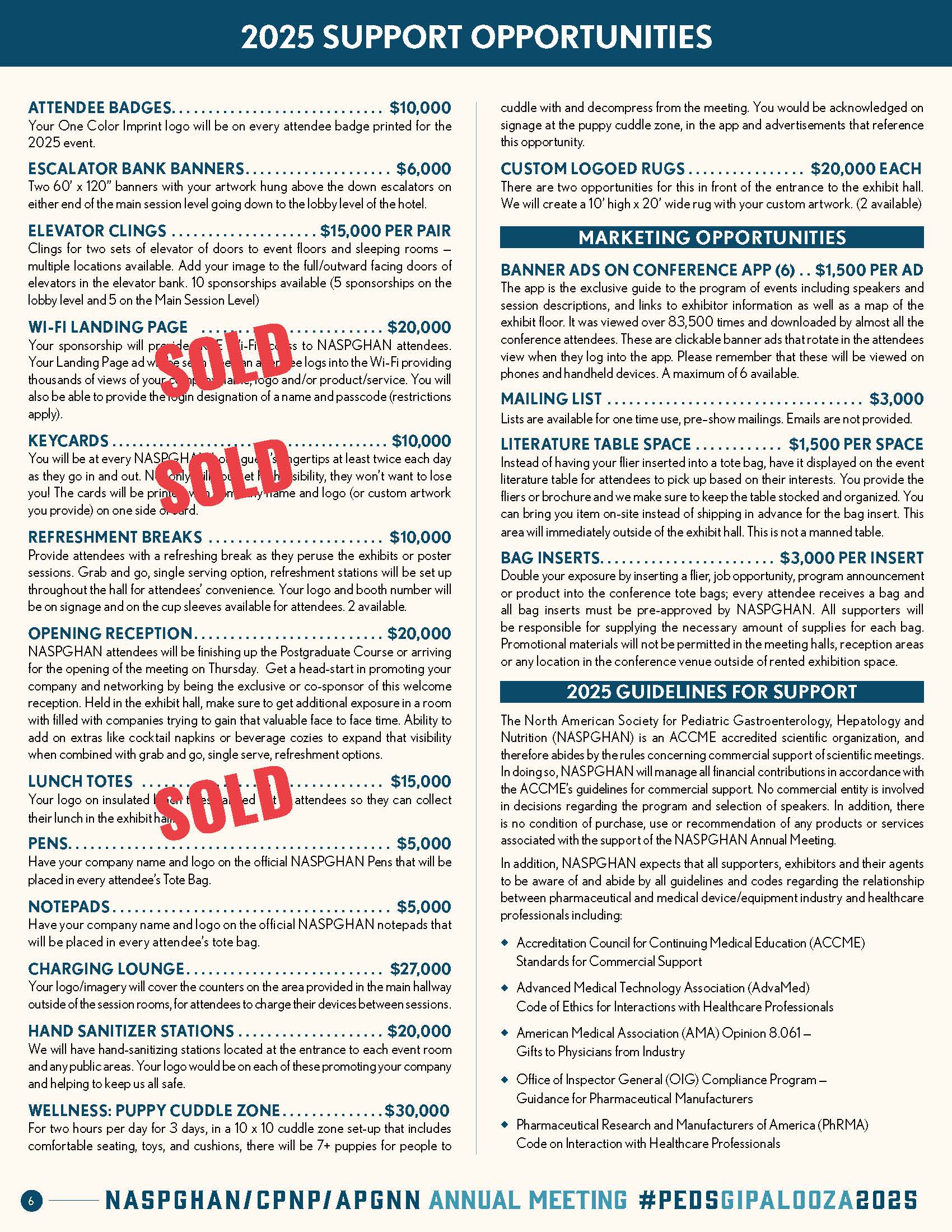 2025 Support and Marketing